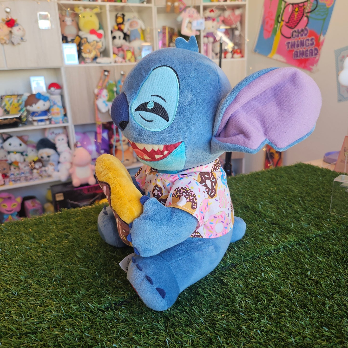 blue dog eating donut plush – SugarStar Store