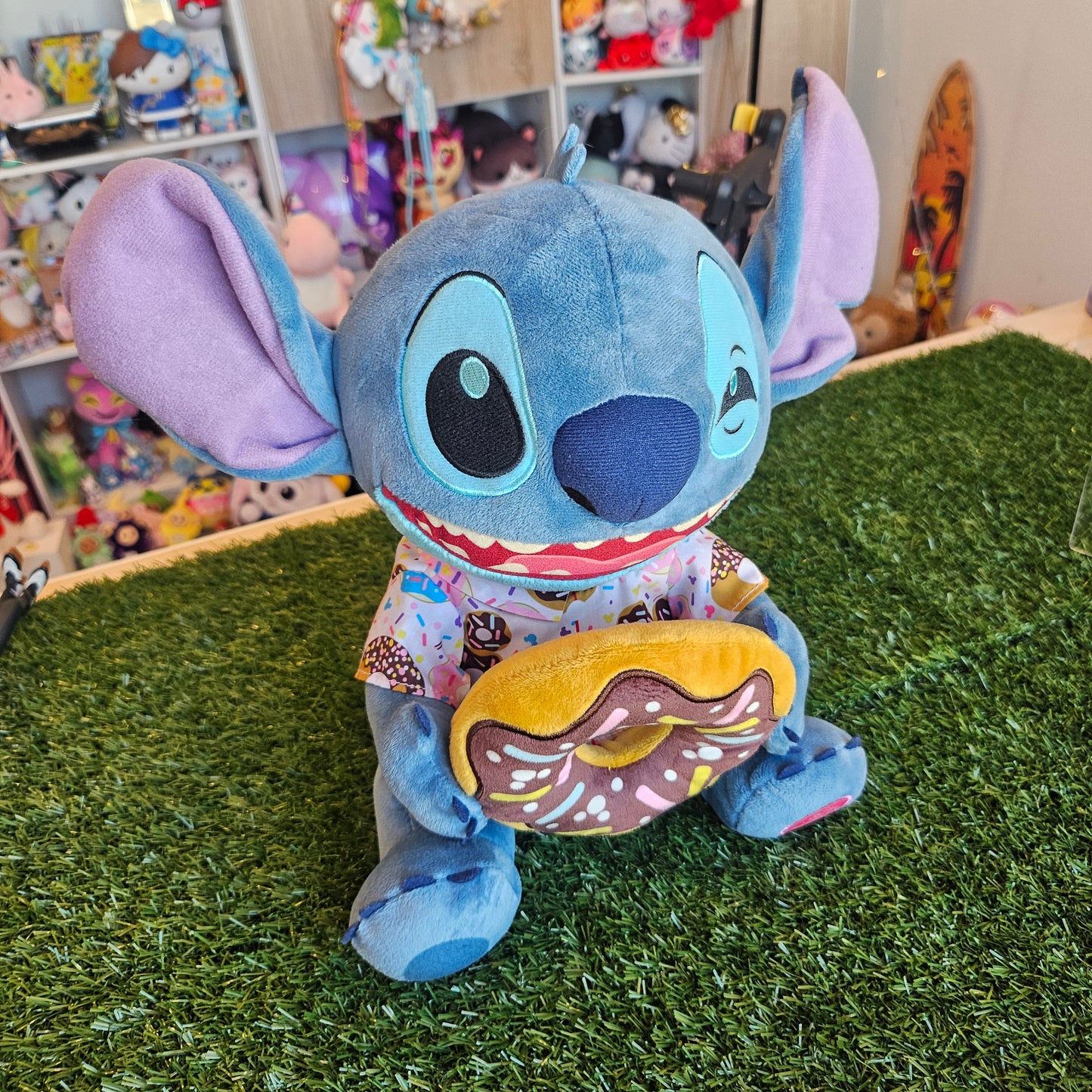 blue dog eating donut plush – SugarStar Store